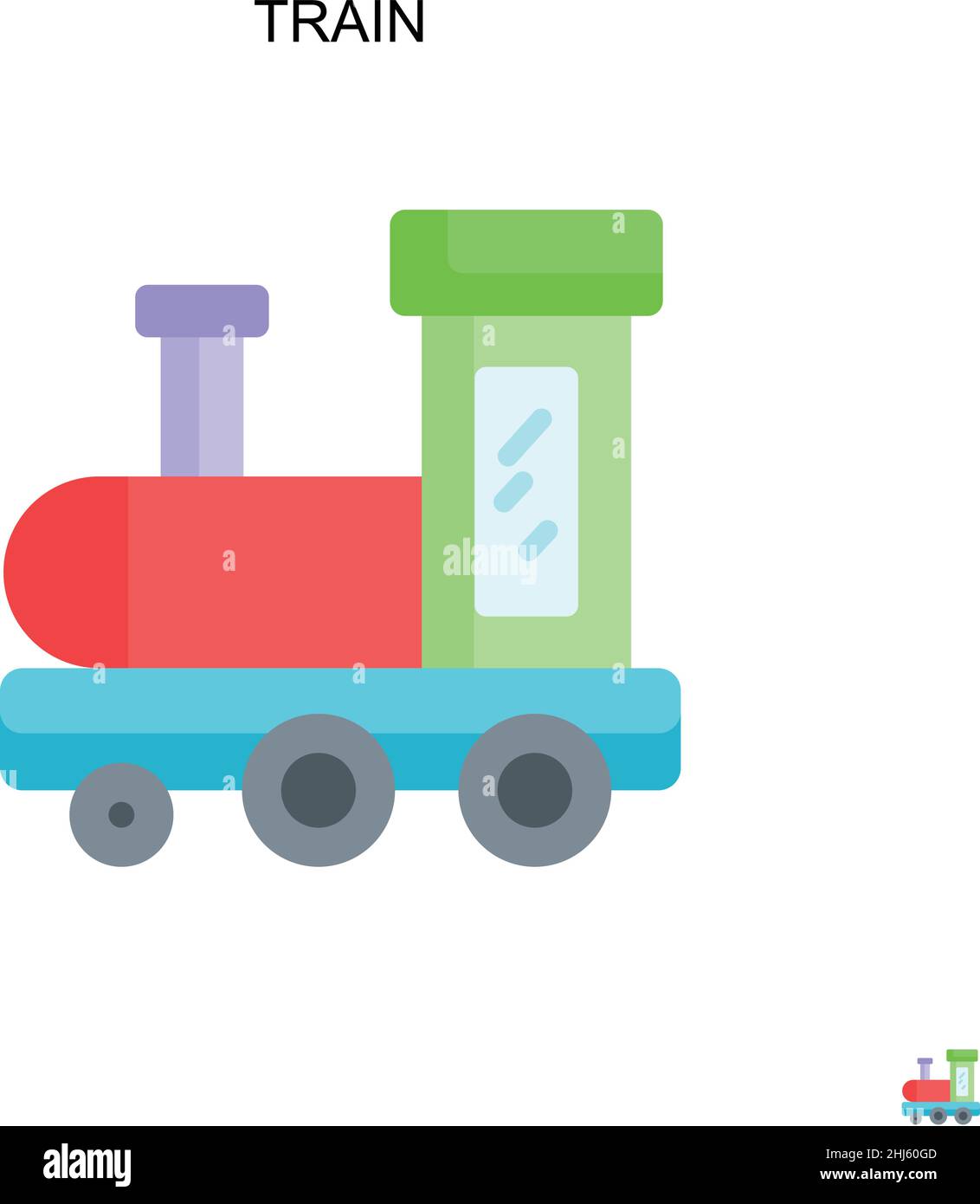 Train Simple vector icon. Illustration symbol design template for web ...