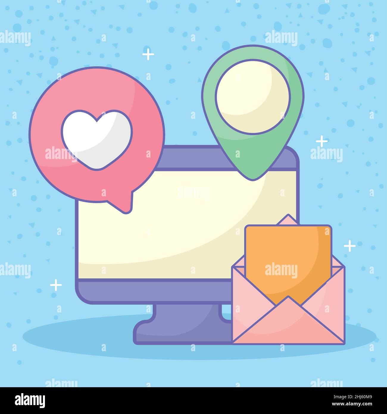 social media card Stock Vector Image & Art - Alamy