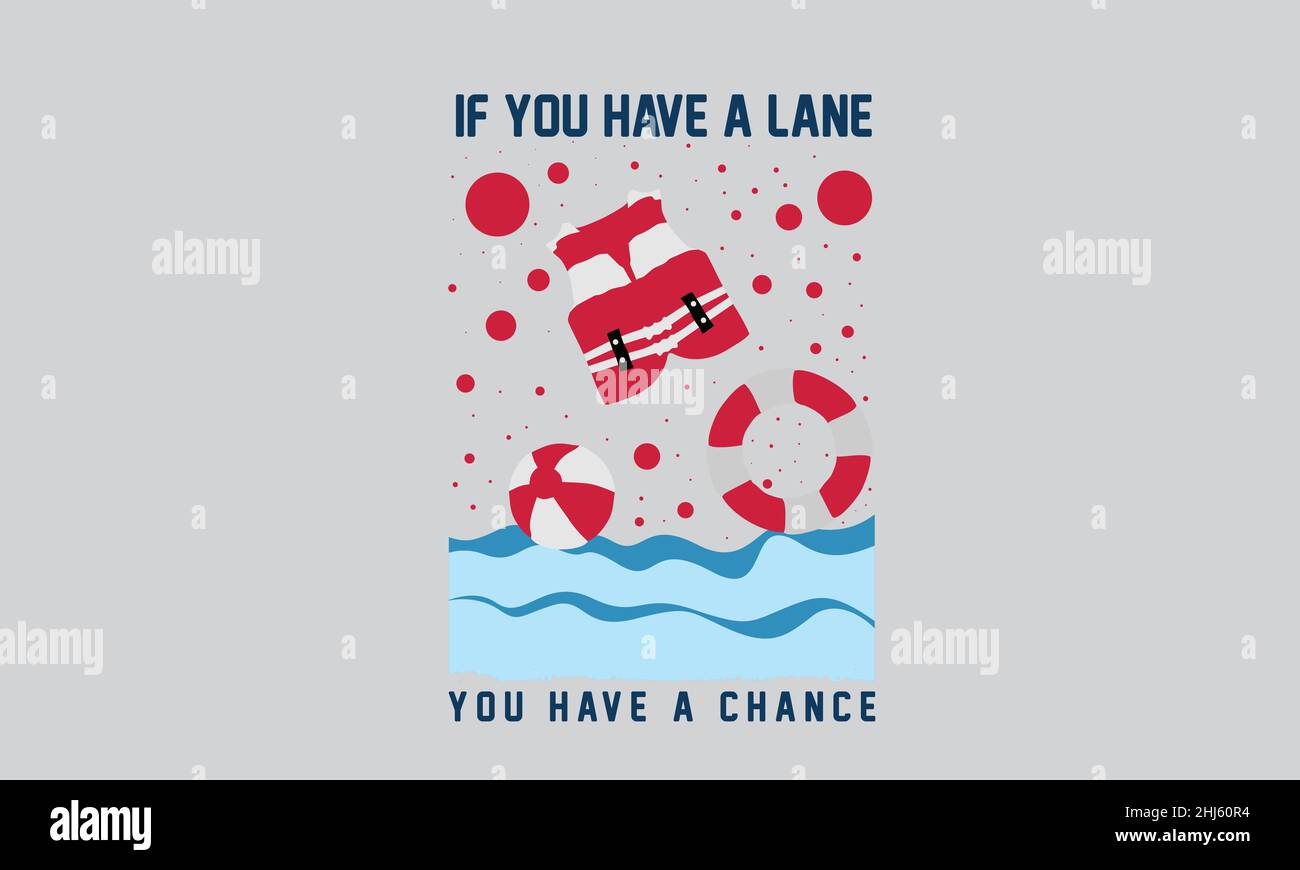 best pool ever beach swimming bright t-shirt monogram text vector ...