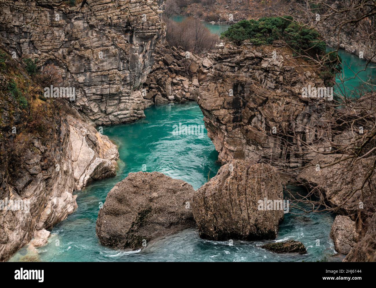 River Moraca, canyon Platije. Beautiful Canyon of Moraca river in ...