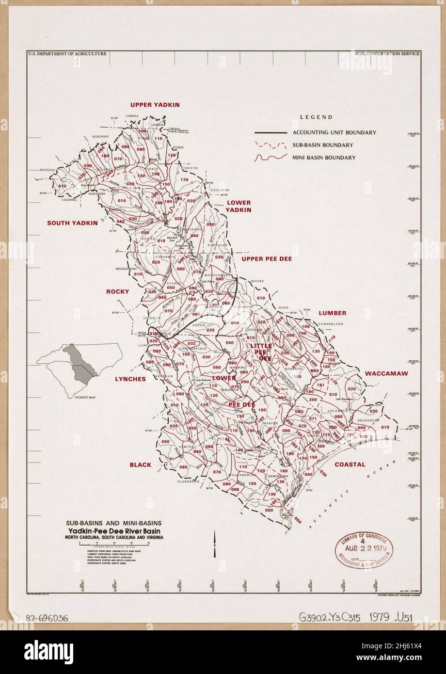 Sub-basins and mini-basins, Yadkin-Pee Dee River Basin, North Carolina ...