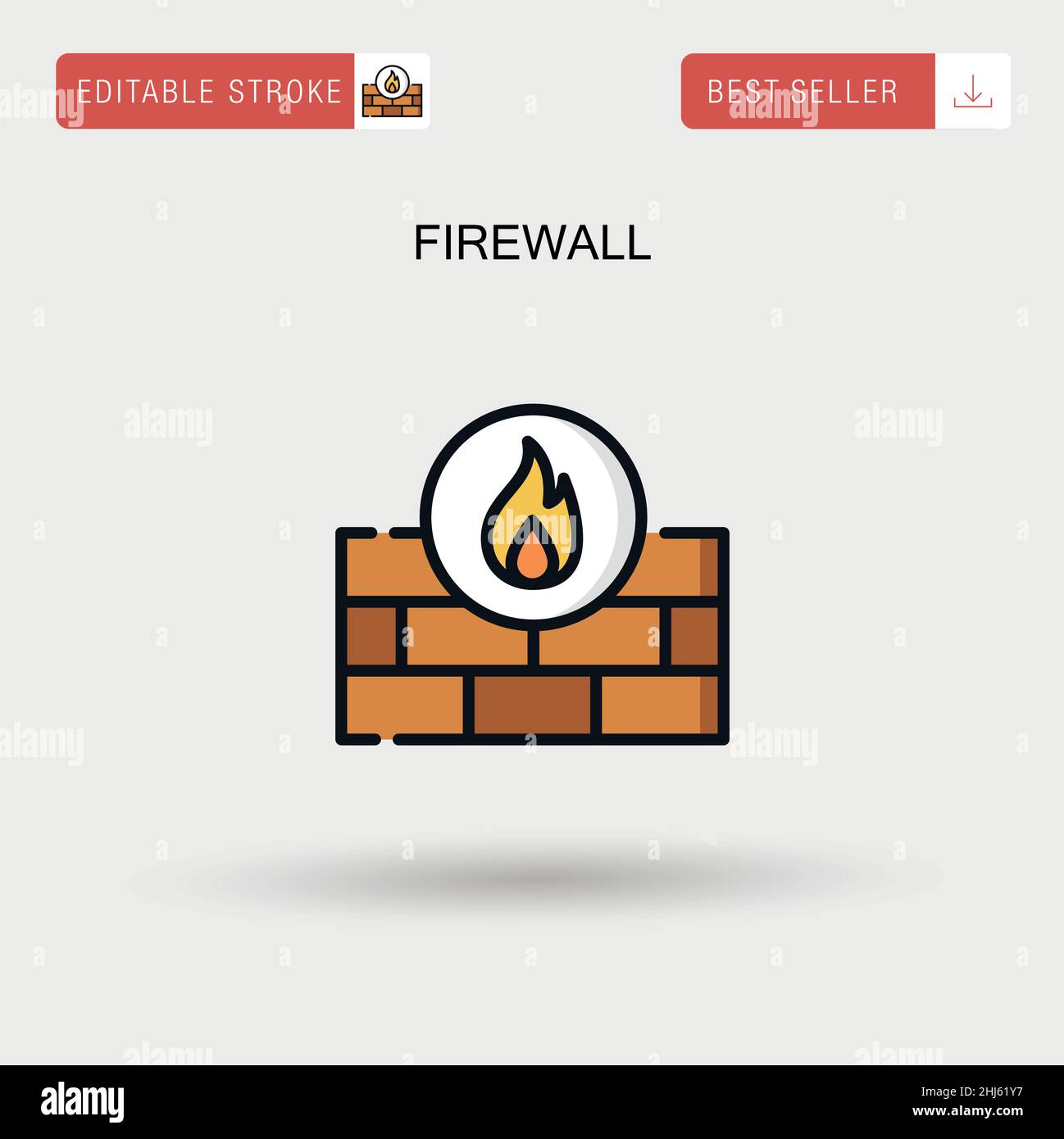 Firewall Simple vector icon Stock Vector Image & Art - Alamy