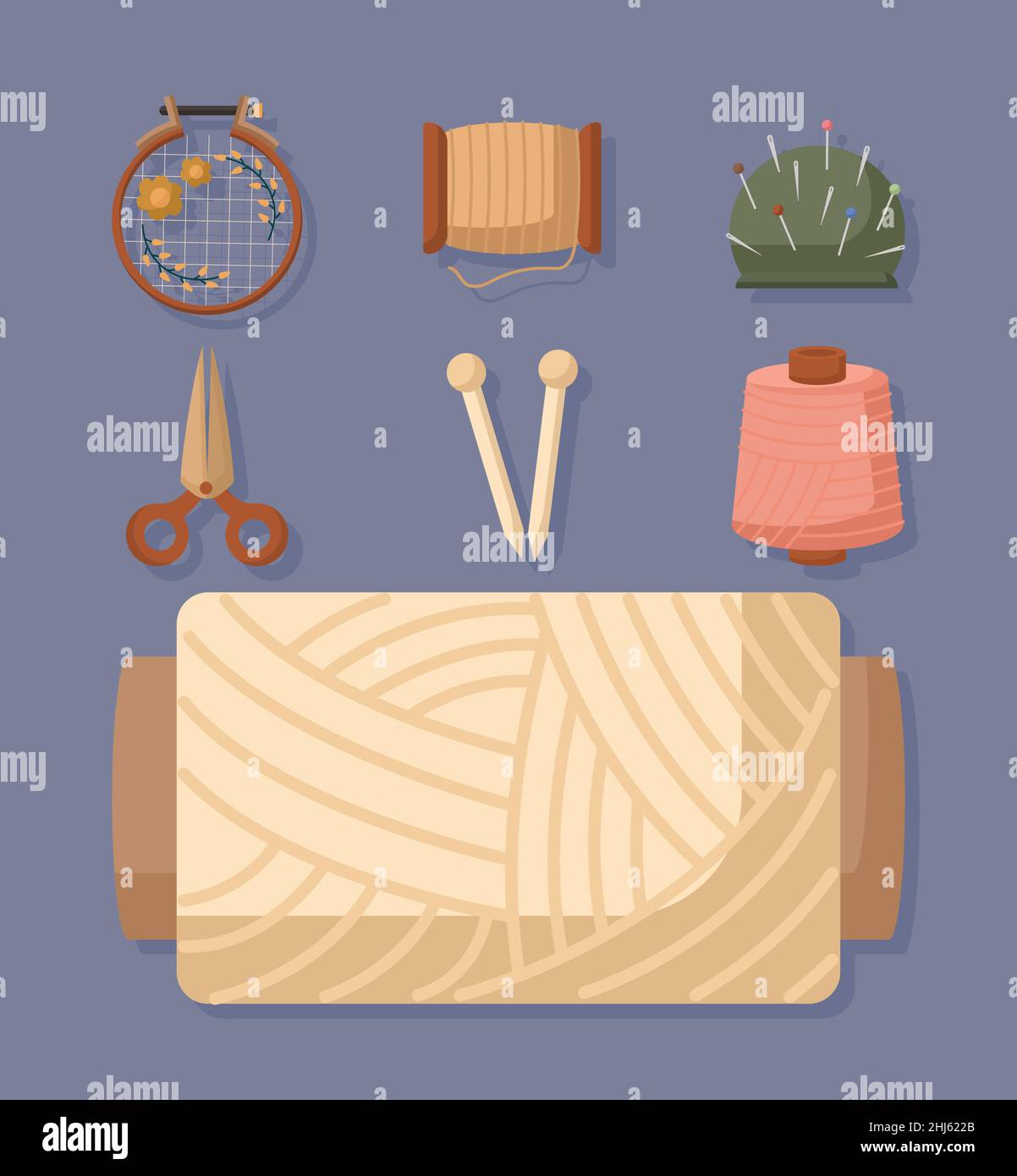 seven sewing items Stock Vector Image & Art - Alamy