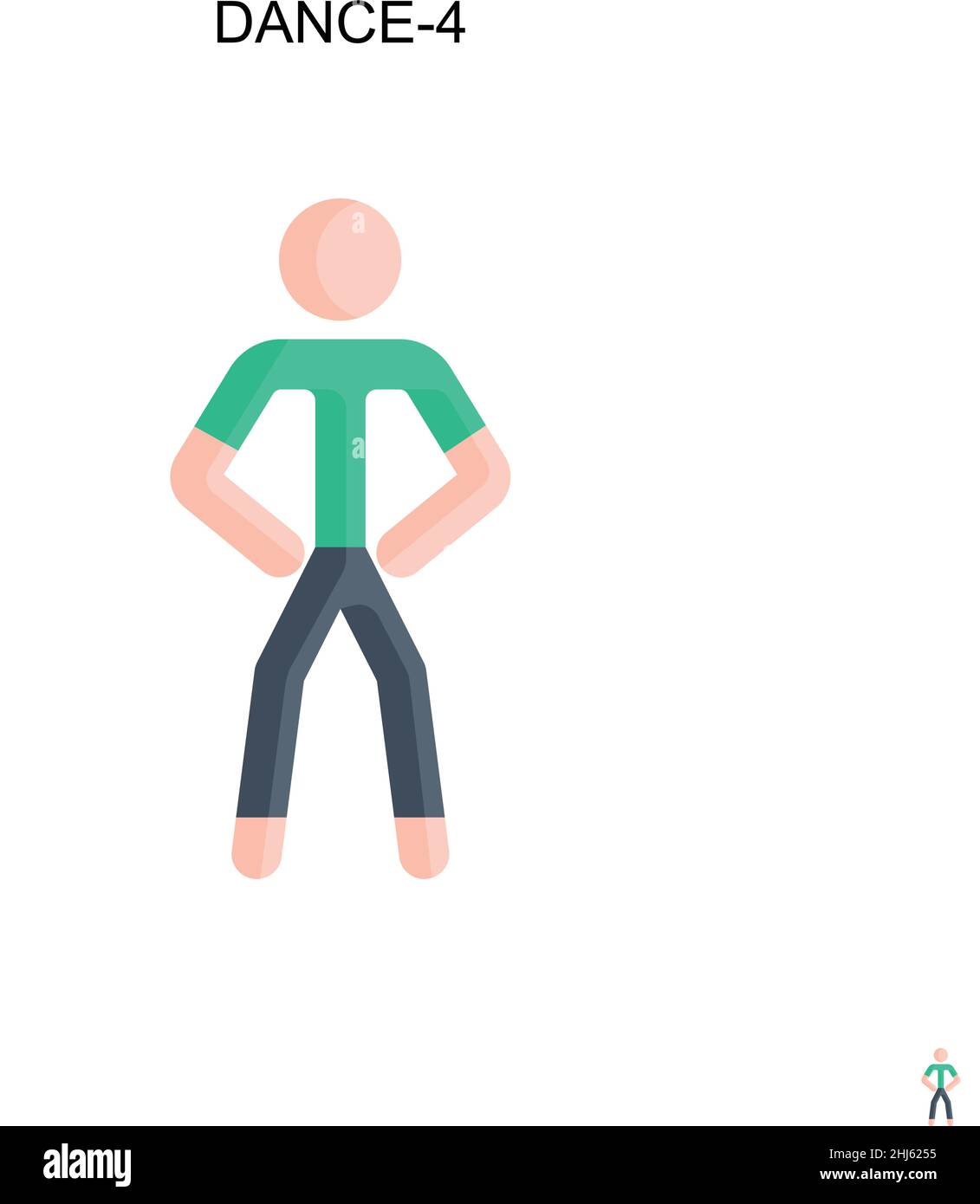 Dance-4 Simple vector icon. Illustration symbol design template for web ...