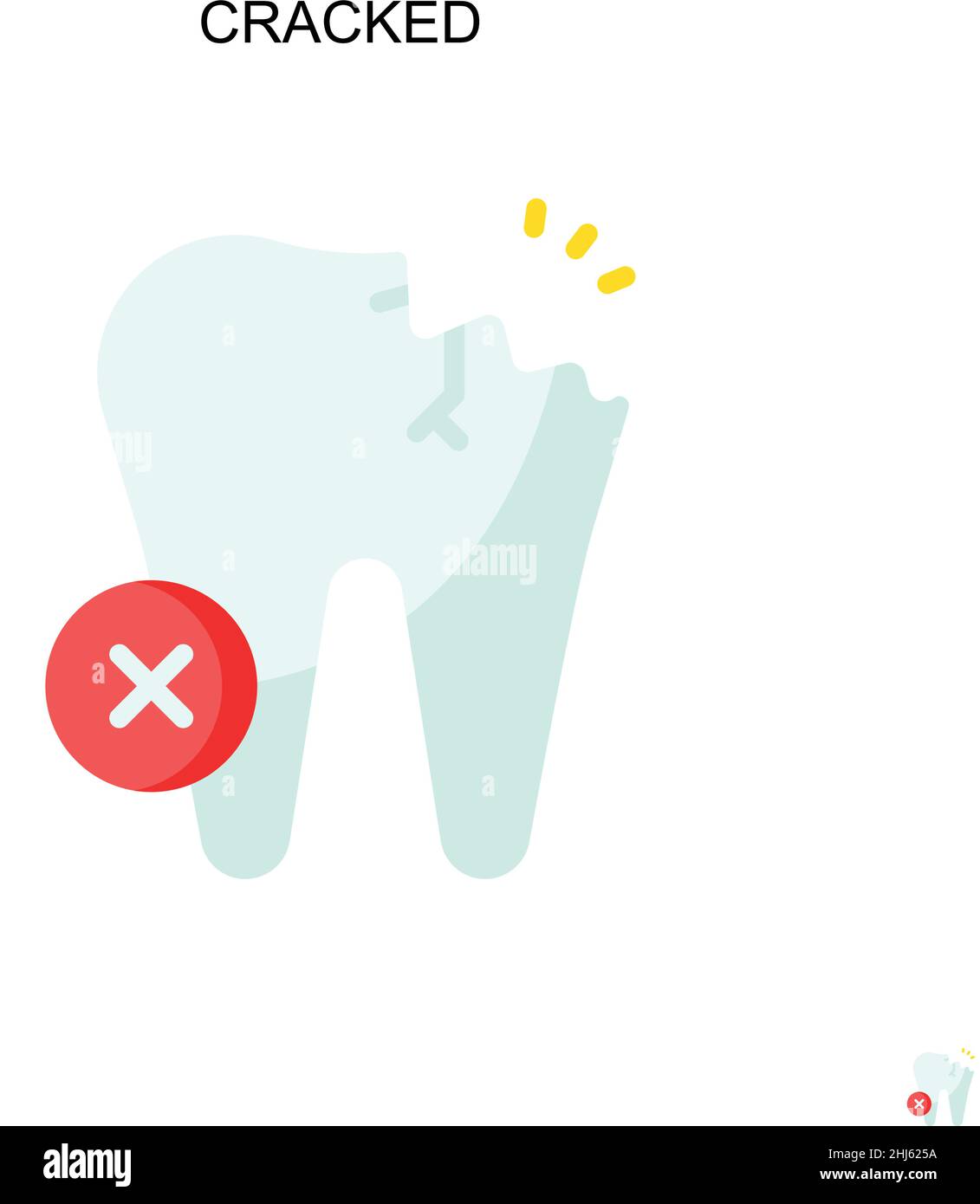 Cracked Simple vector icon. Illustration symbol design template for web ...