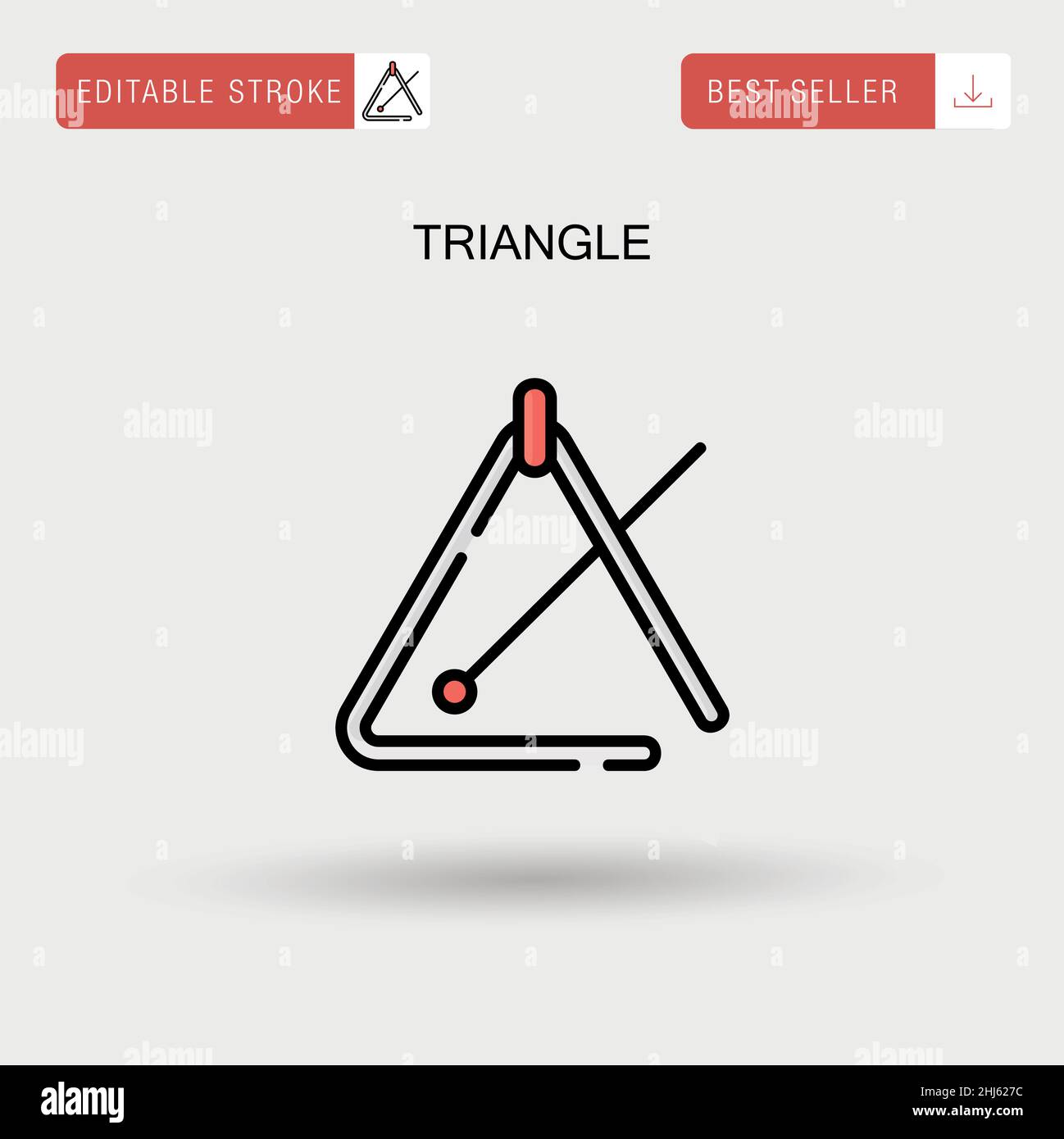 Triangle Simple vector icon Stock Vector Image & Art - Alamy
