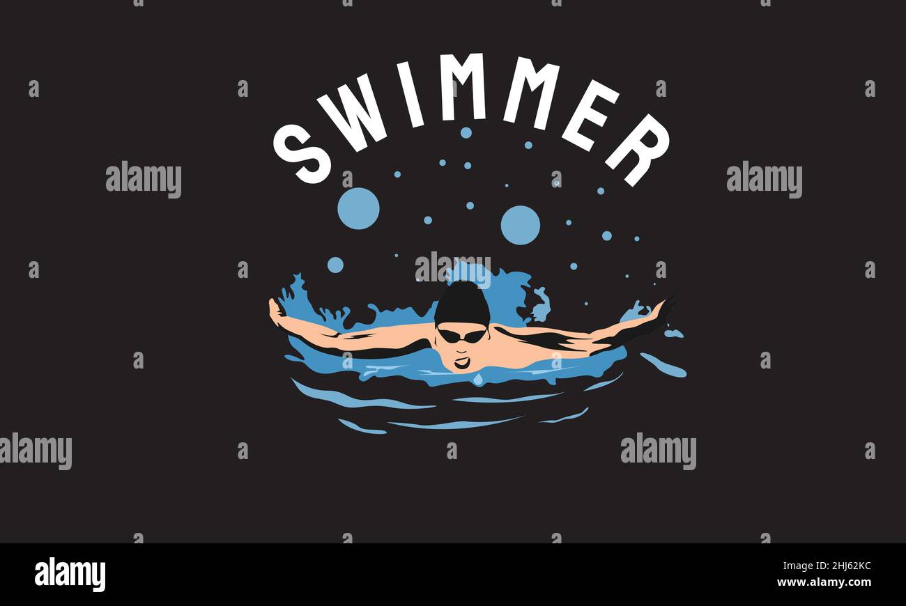 Swimmer vector hi-res stock photography and images - Alamy