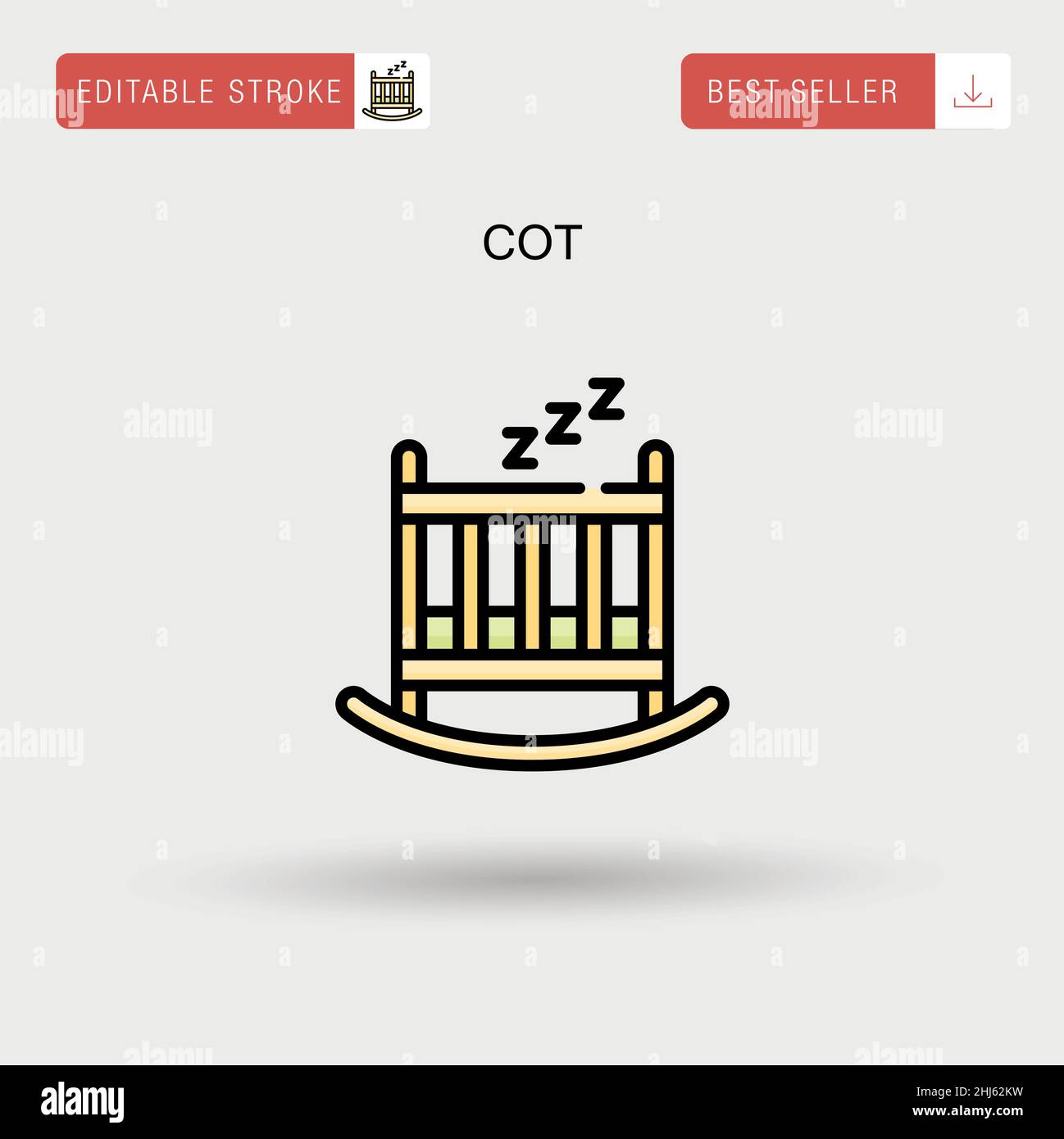 Cot Simple vector icon Stock Vector Image & Art - Alamy
