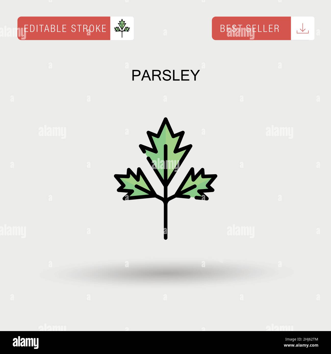 Parsley top view Stock Vector Images - Alamy