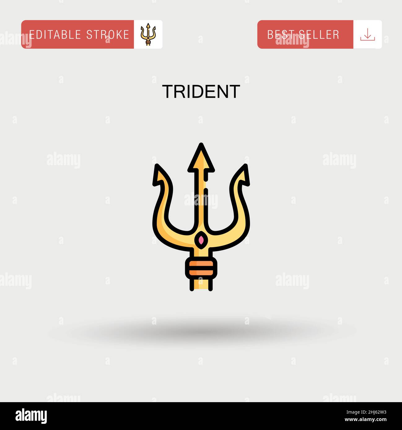 Trident Simple vector icon Stock Vector Image & Art - Alamy