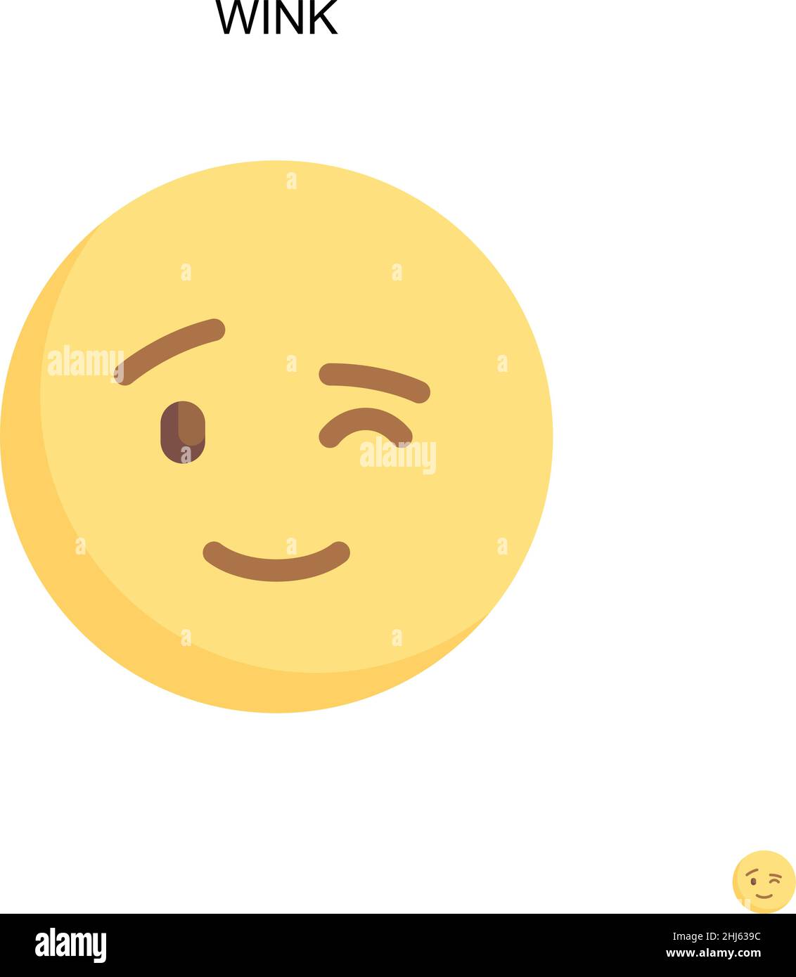 Wink Simple vector icon. Illustration symbol design template for web ...