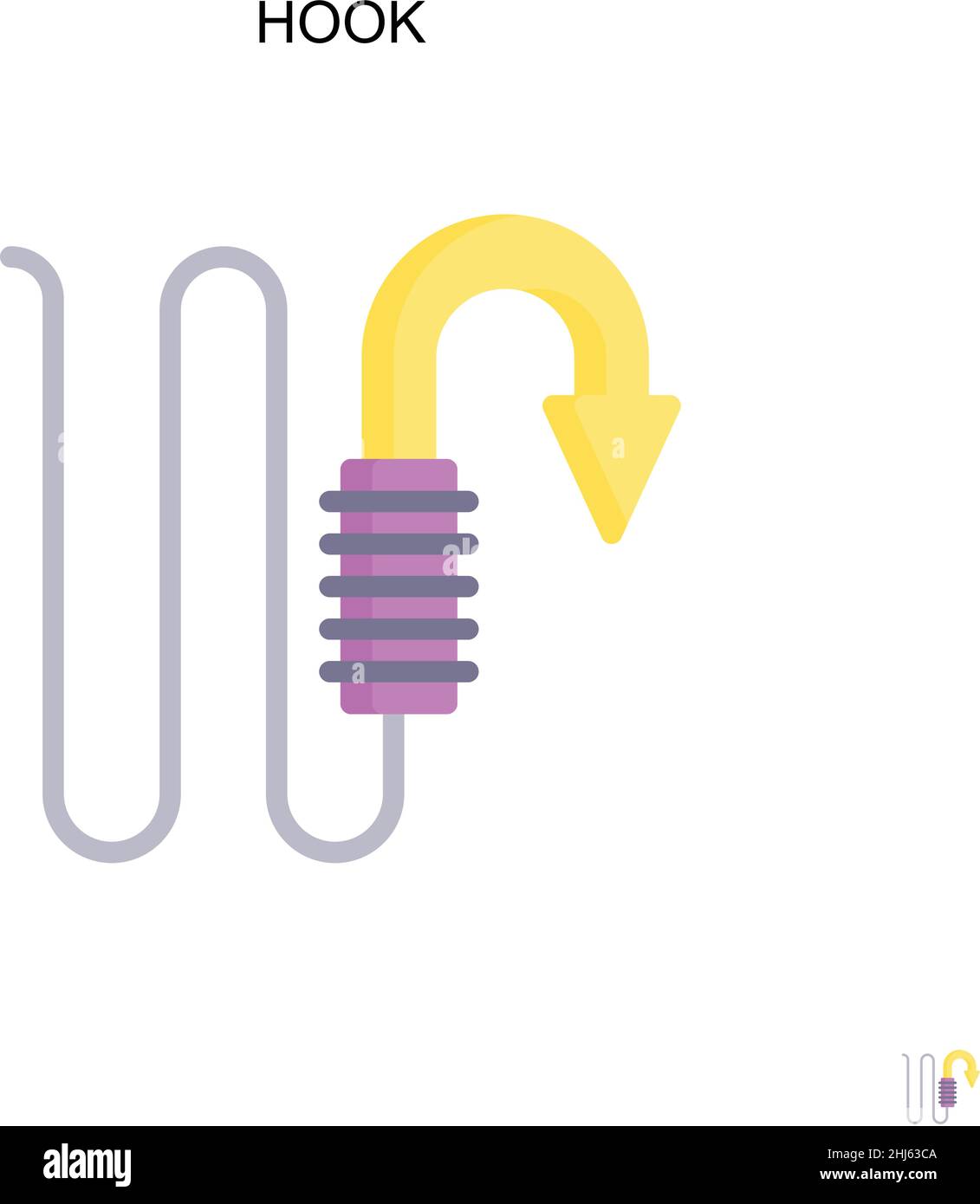Hook Simple vector icon. Illustration symbol design template for web ...