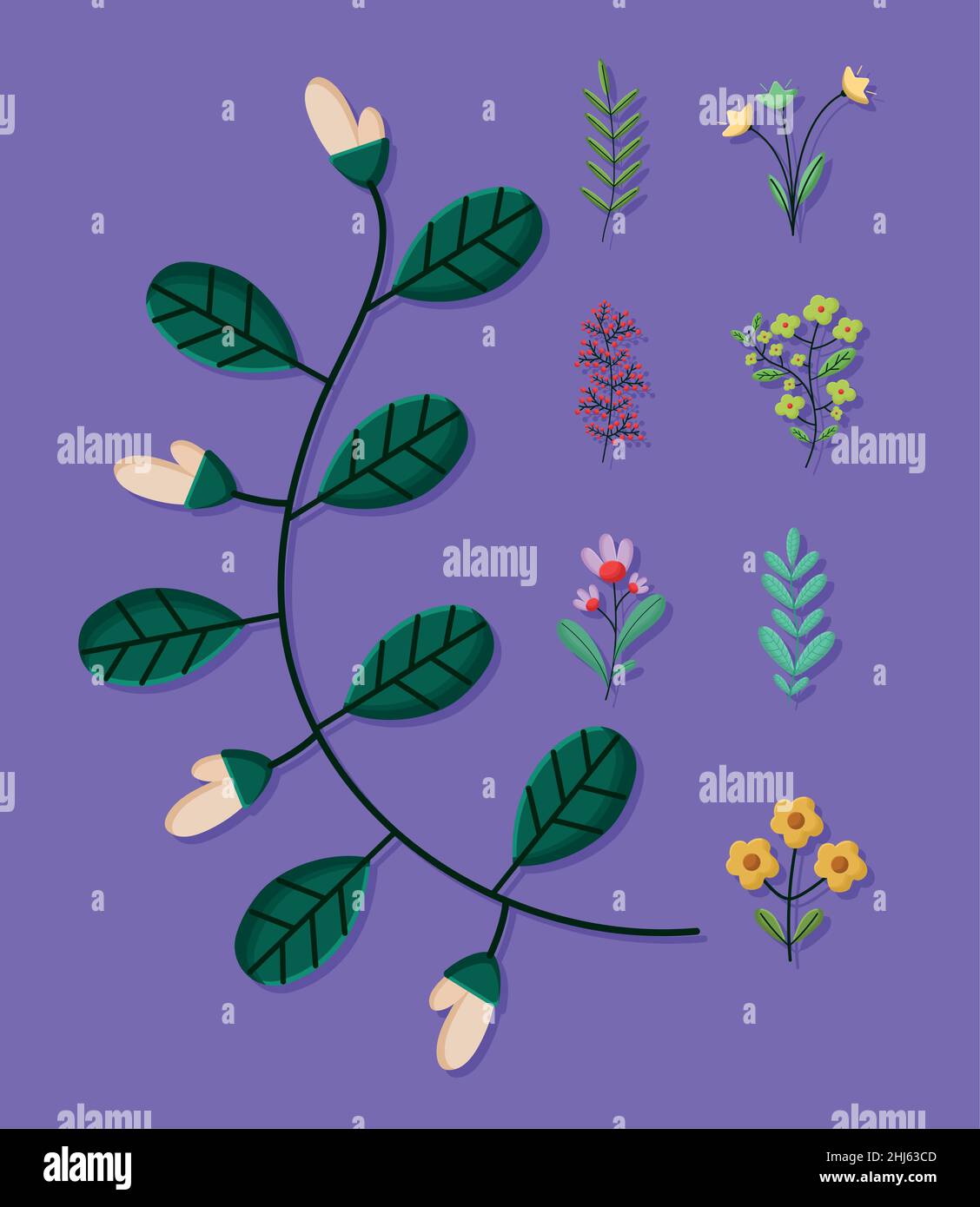 Eight flower branches hi-res stock photography and images - Alamy