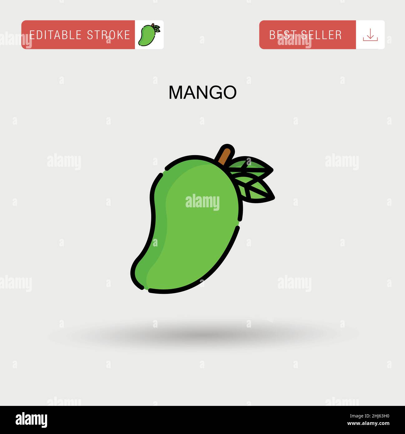 Mango Simple vector icon Stock Vector Image & Art - Alamy