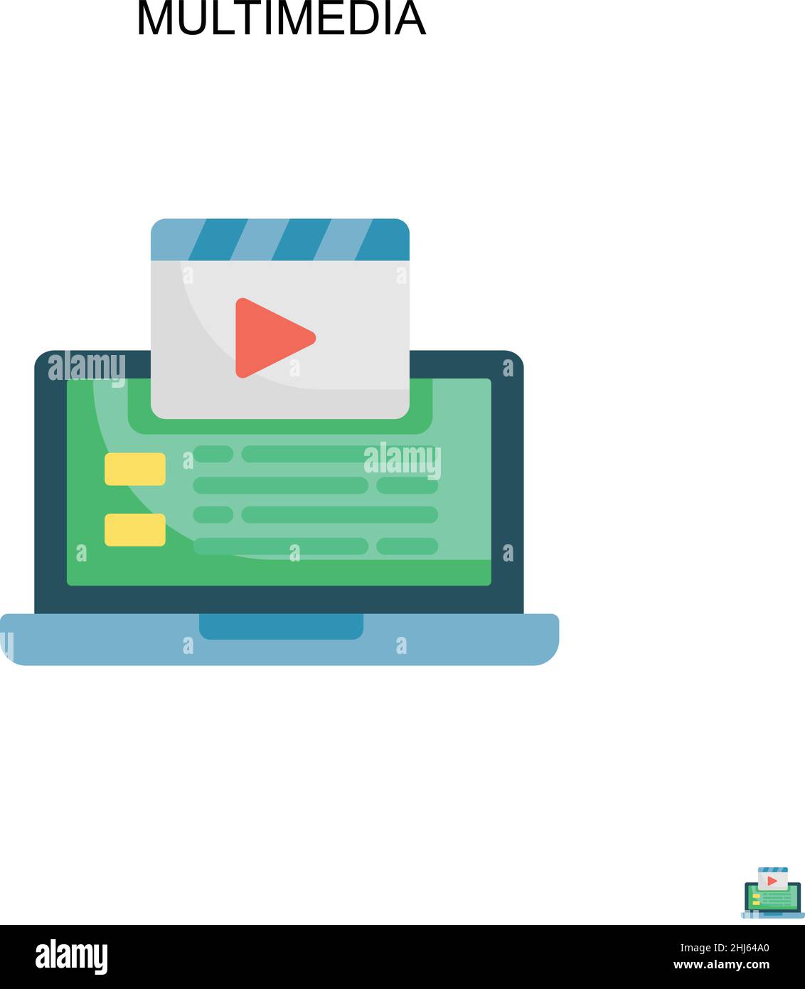 Multimedia Simple vector icon. Illustration symbol design template for ...