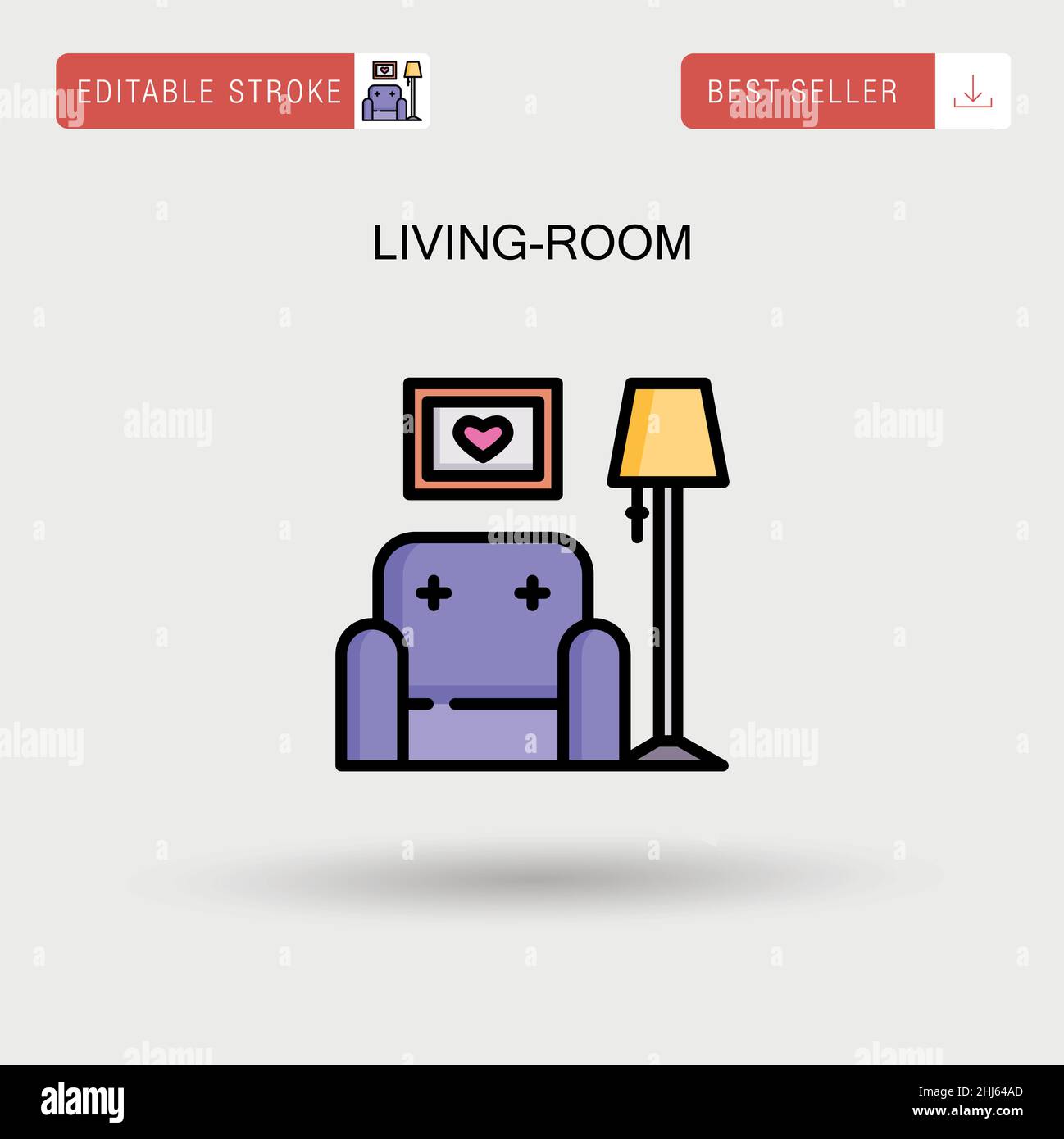 Living-room Simple vector icon Stock Vector Image & Art - Alamy