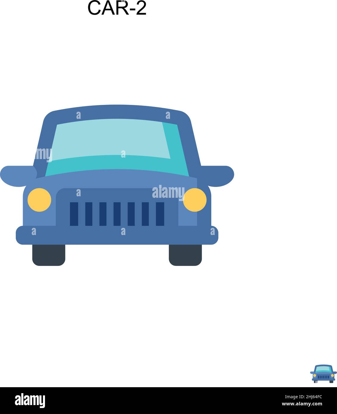 Car-2 Simple vector icon. Illustration symbol design template for web ...