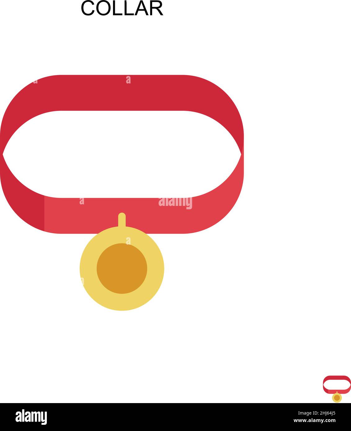 Collar Simple vector icon. Illustration symbol design template for web ...