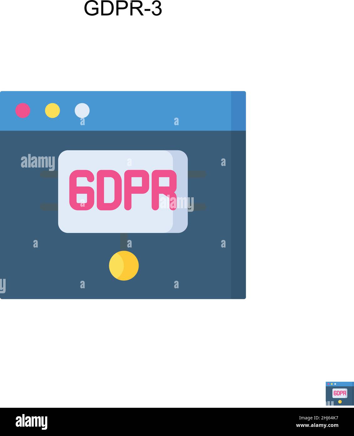 Gdpr-3 Simple vector icon. Illustration symbol design template for web ...