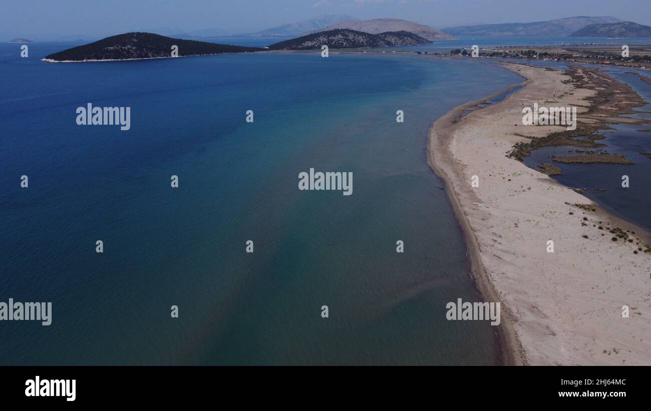 Aerial view river estuary delta hi-res stock photography and images - Alamy