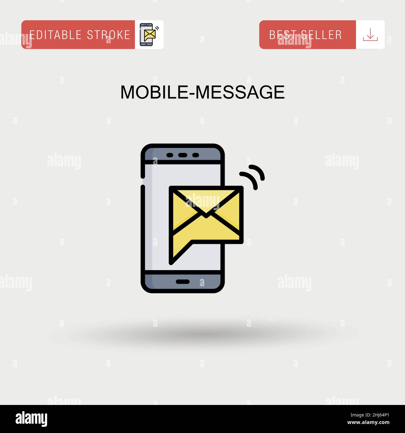 Mobile message notification Stock Vector Images - Alamy