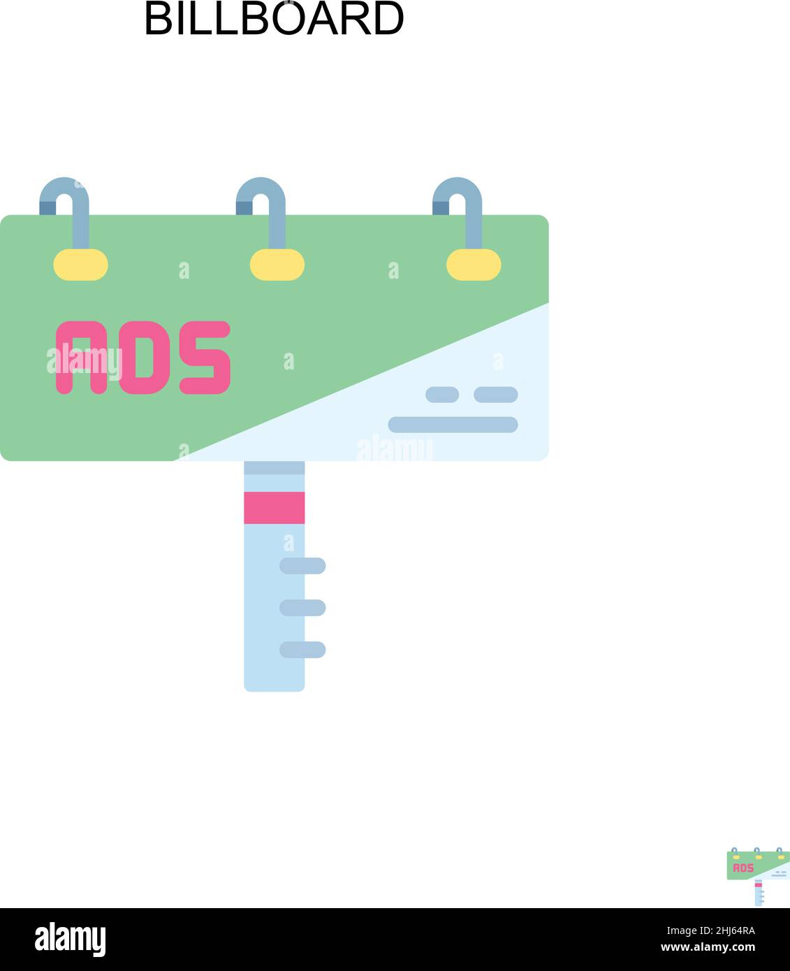 Billboard Simple vector icon. Illustration symbol design template for ...