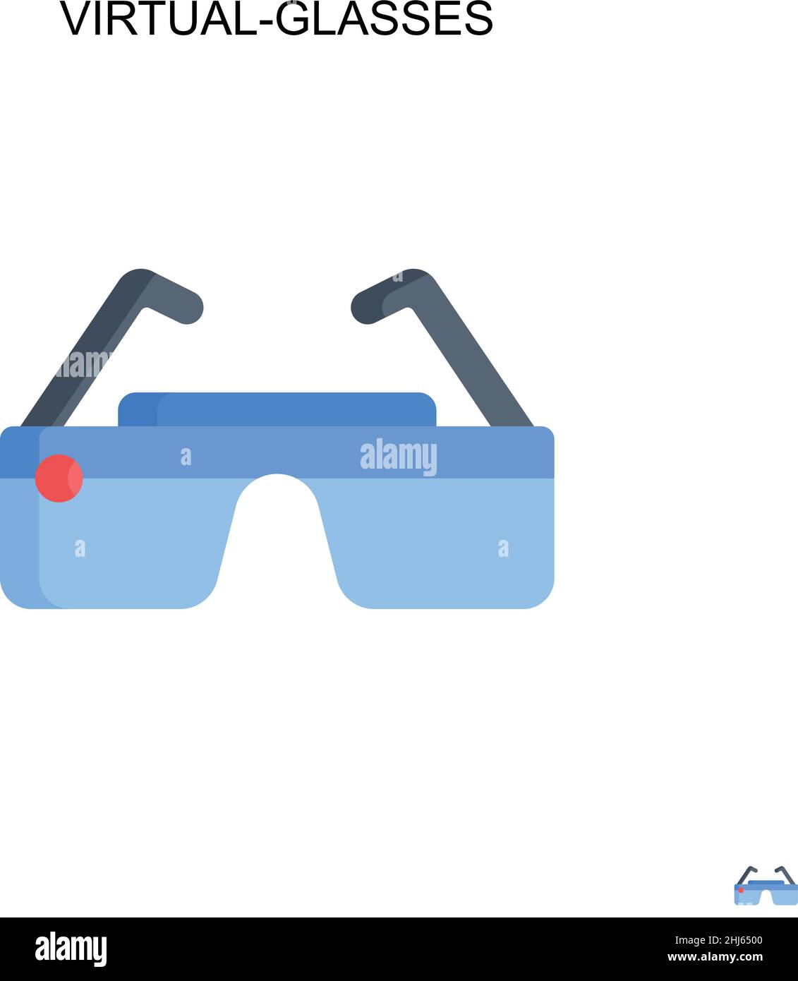 Virtual-glasses Simple vector icon. Illustration symbol design template ...