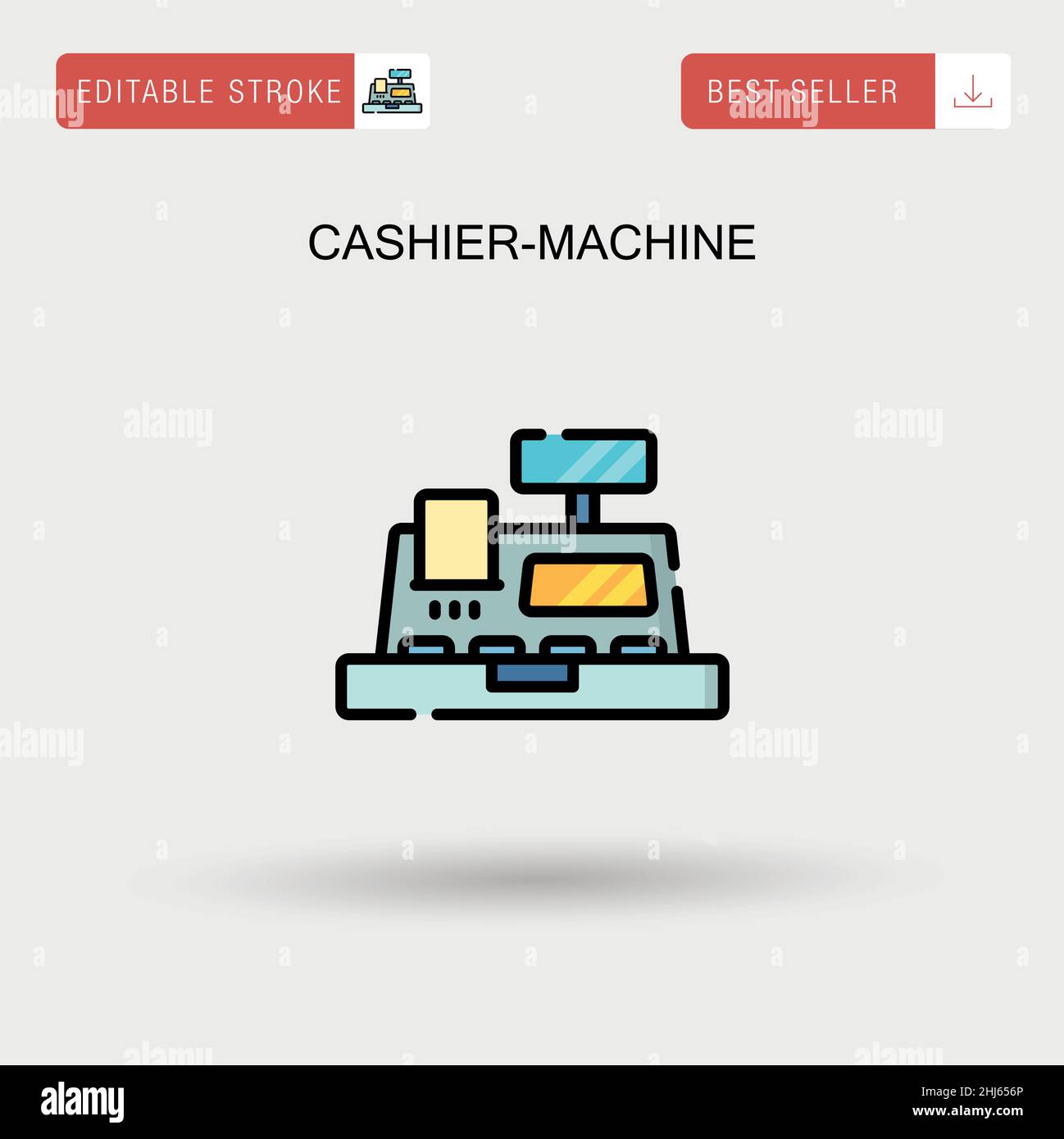 Cashier-machine Simple vector icon Stock Vector Image & Art - Alamy