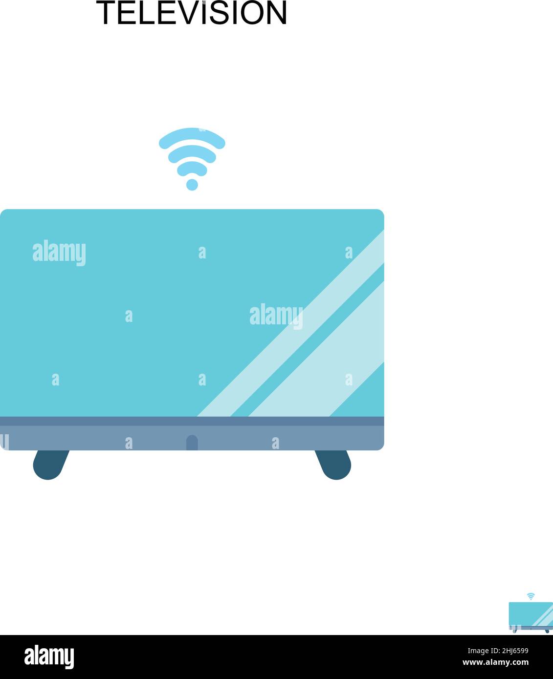 Television Simple vector icon. Illustration symbol design template for ...