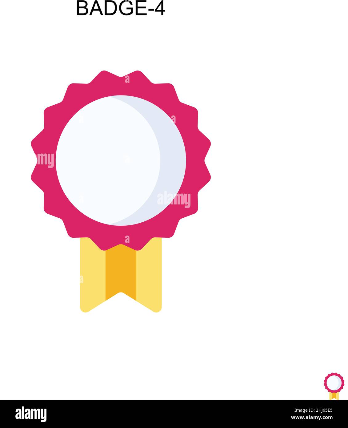 Badge-4 Simple vector icon. Illustration symbol design template for web ...