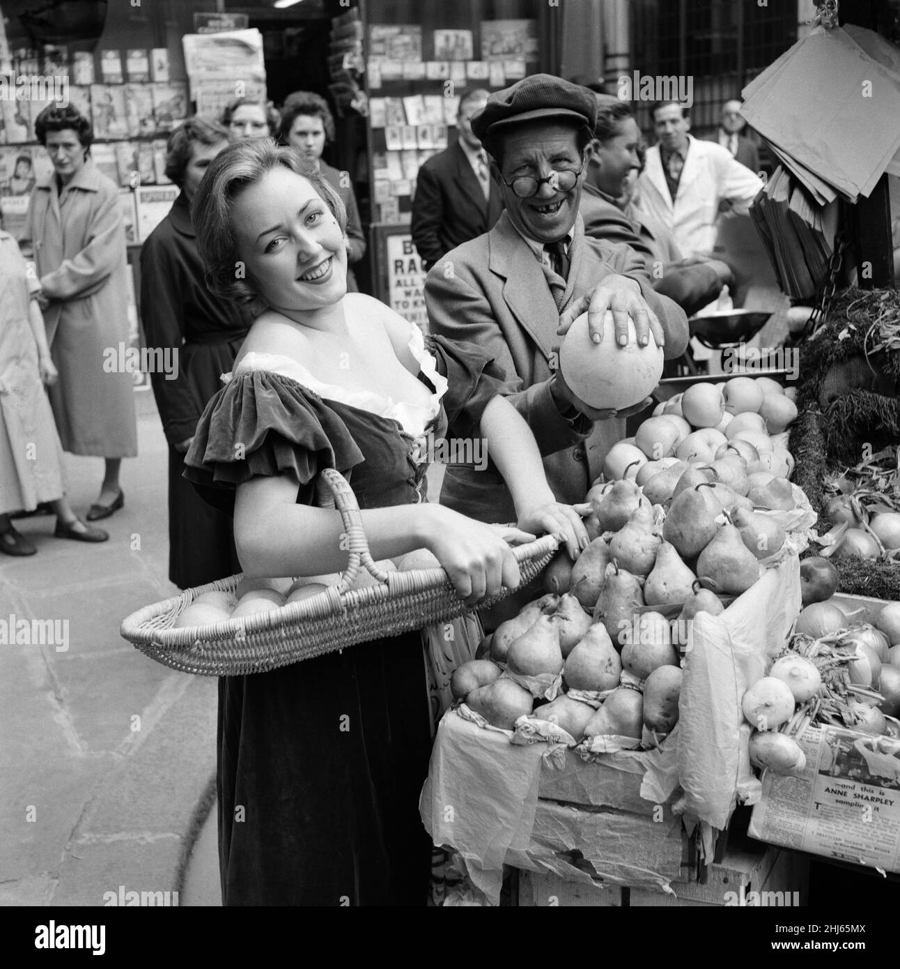 The first dress rehearsal for the May Fair 1957 which begins in London ...