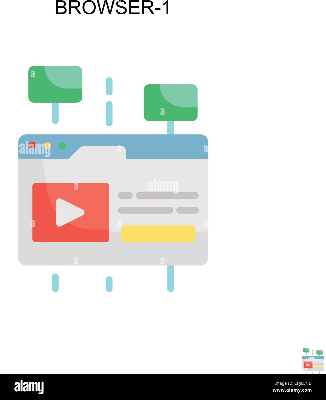 Browser-1 Simple vector icon. Illustration symbol design template for ...