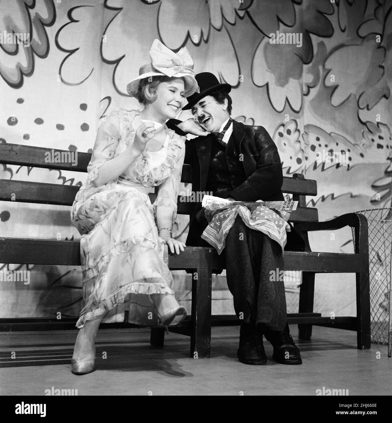 Actress Juliet Mills with her father, actor John Mills who is dressed ...