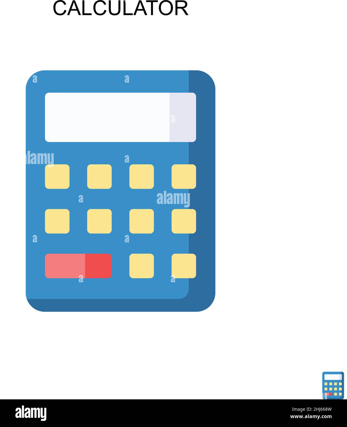 Calculator Simple vector icon. Illustration symbol design template for ...