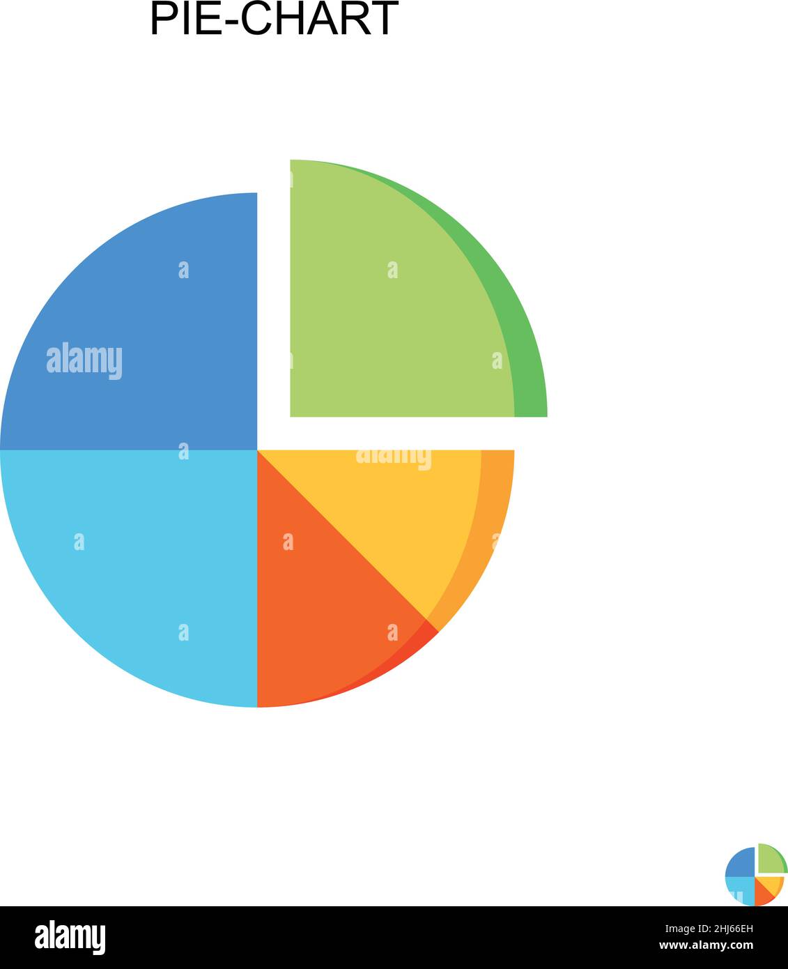 Pie-chart Simple vector icon. Illustration symbol design template for ...