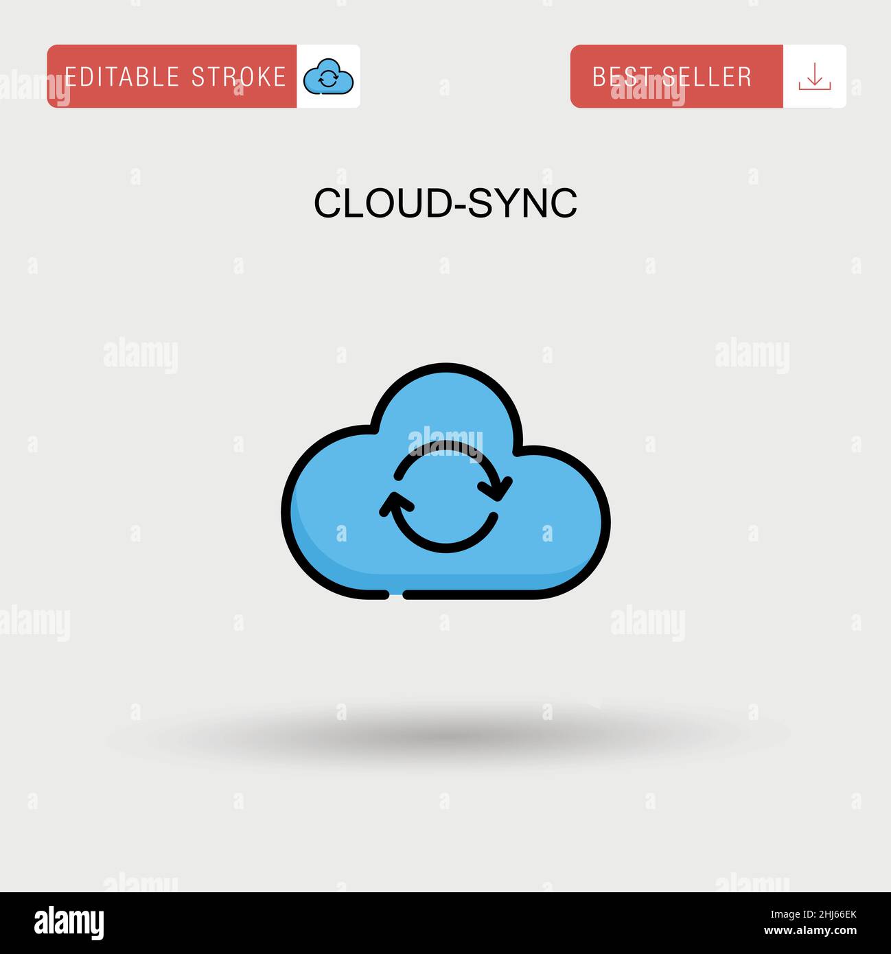 Cloud-sync Simple vector icon Stock Vector Image & Art - Alamy