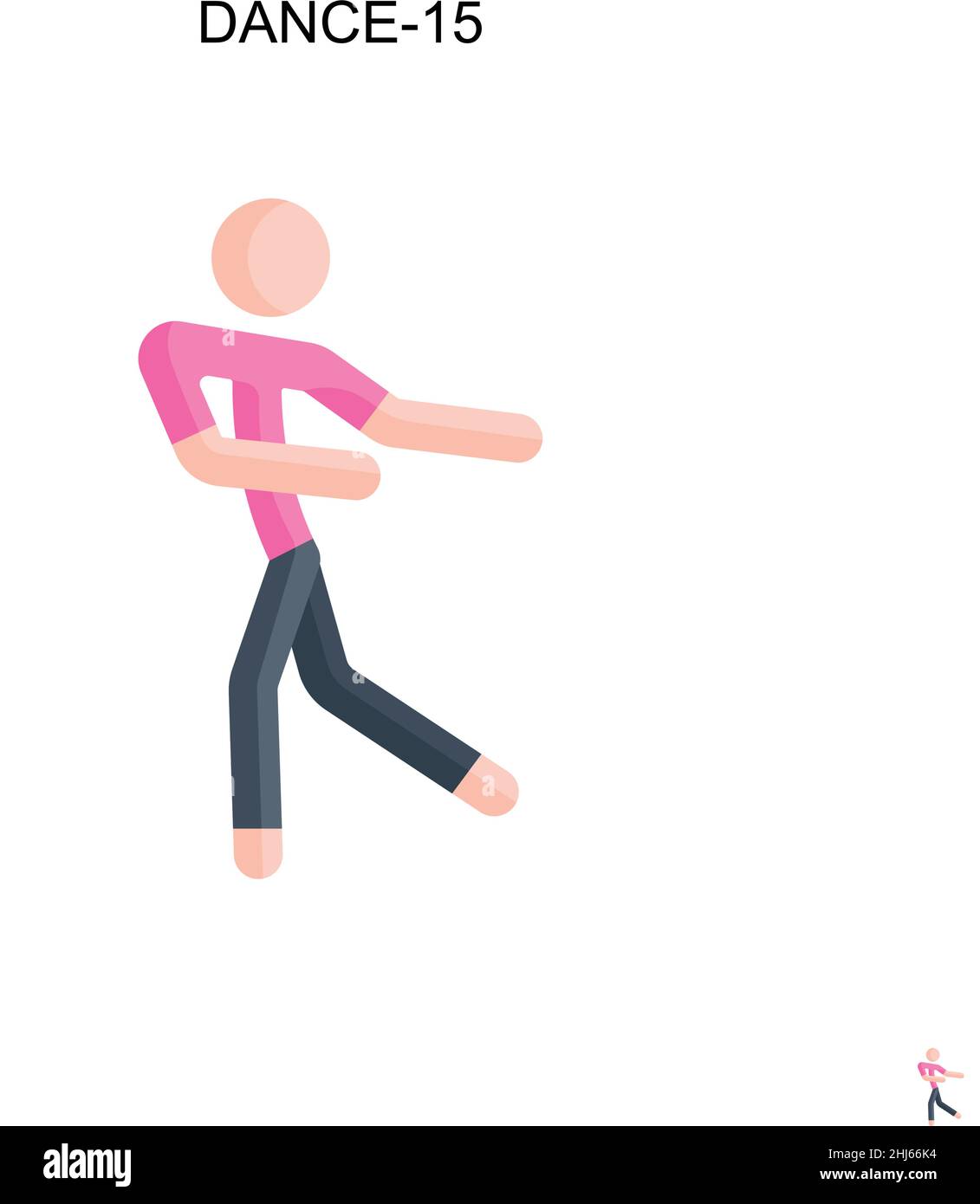 Dance-15 Simple vector icon. Illustration symbol design template for ...