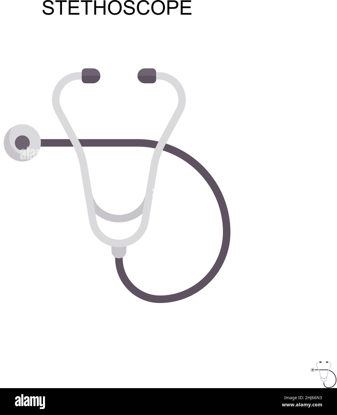 Stethoscope Simple vector icon. Illustration symbol design template for ...
