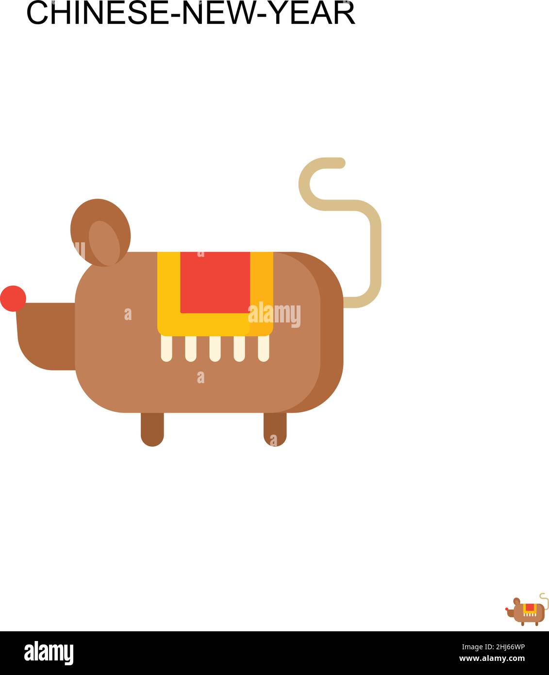 Chinese-new-year Simple vector icon. Illustration symbol design ...