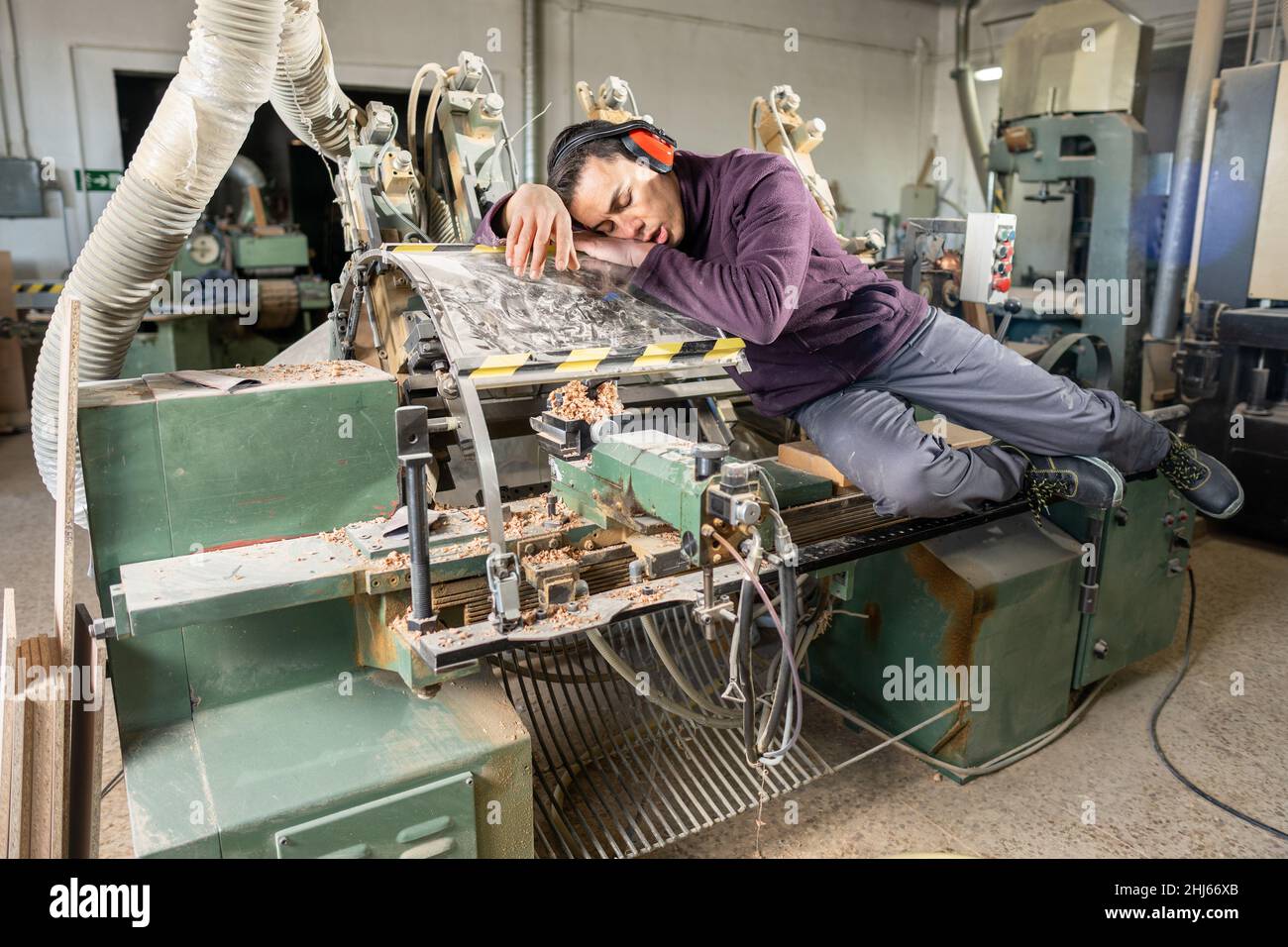Carpenter sleeping on job hi-res stock photography and images - Alamy