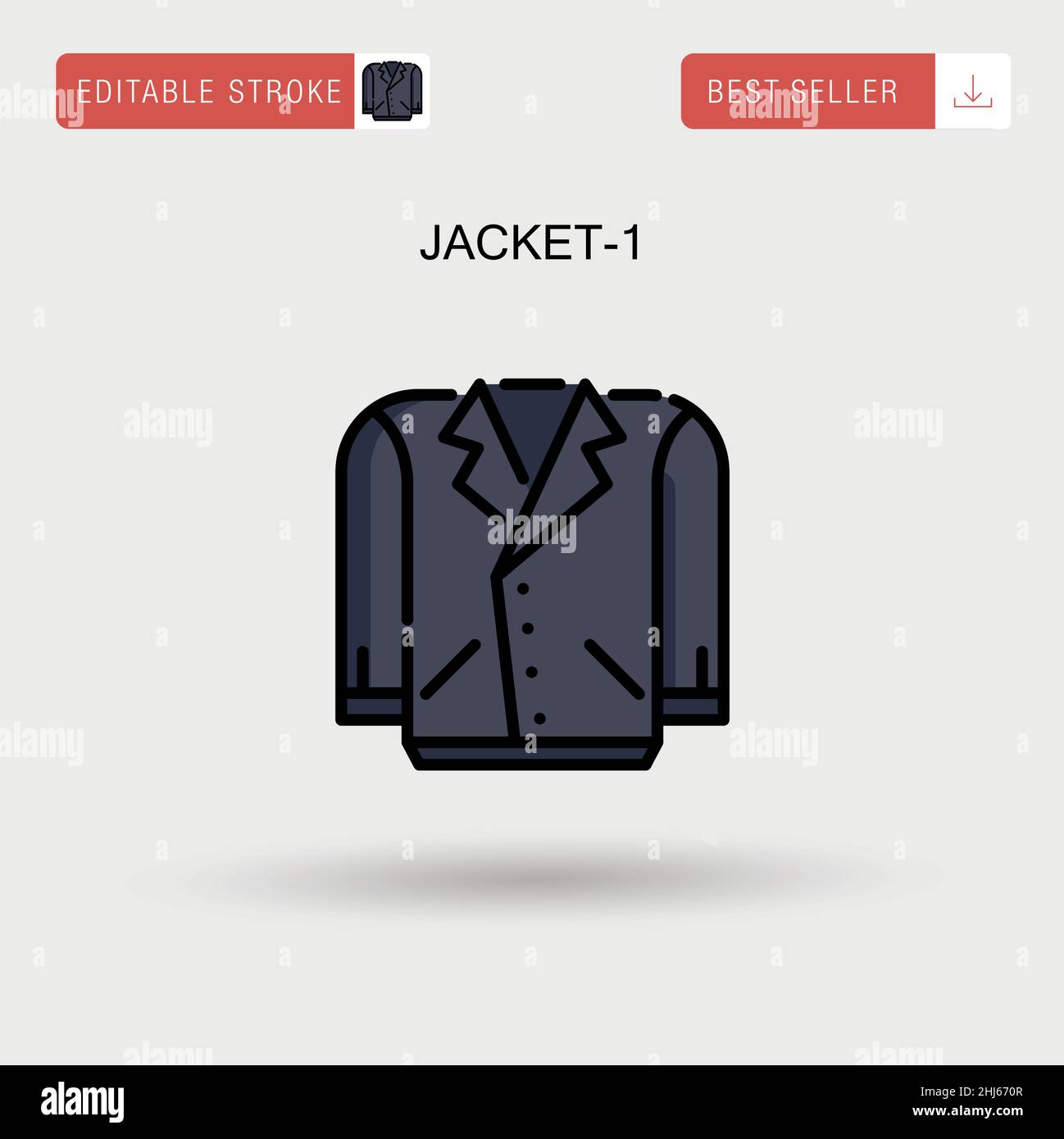 Jacket-1 Simple vector icon Stock Vector Image & Art - Alamy