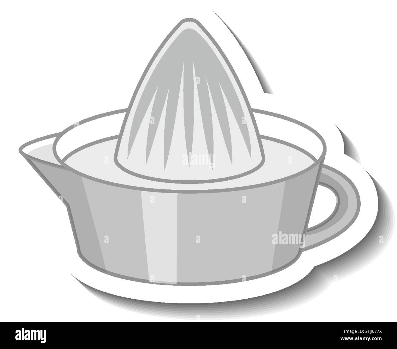 Fruit juicer cartoon sticker on white background illustration Stock ...