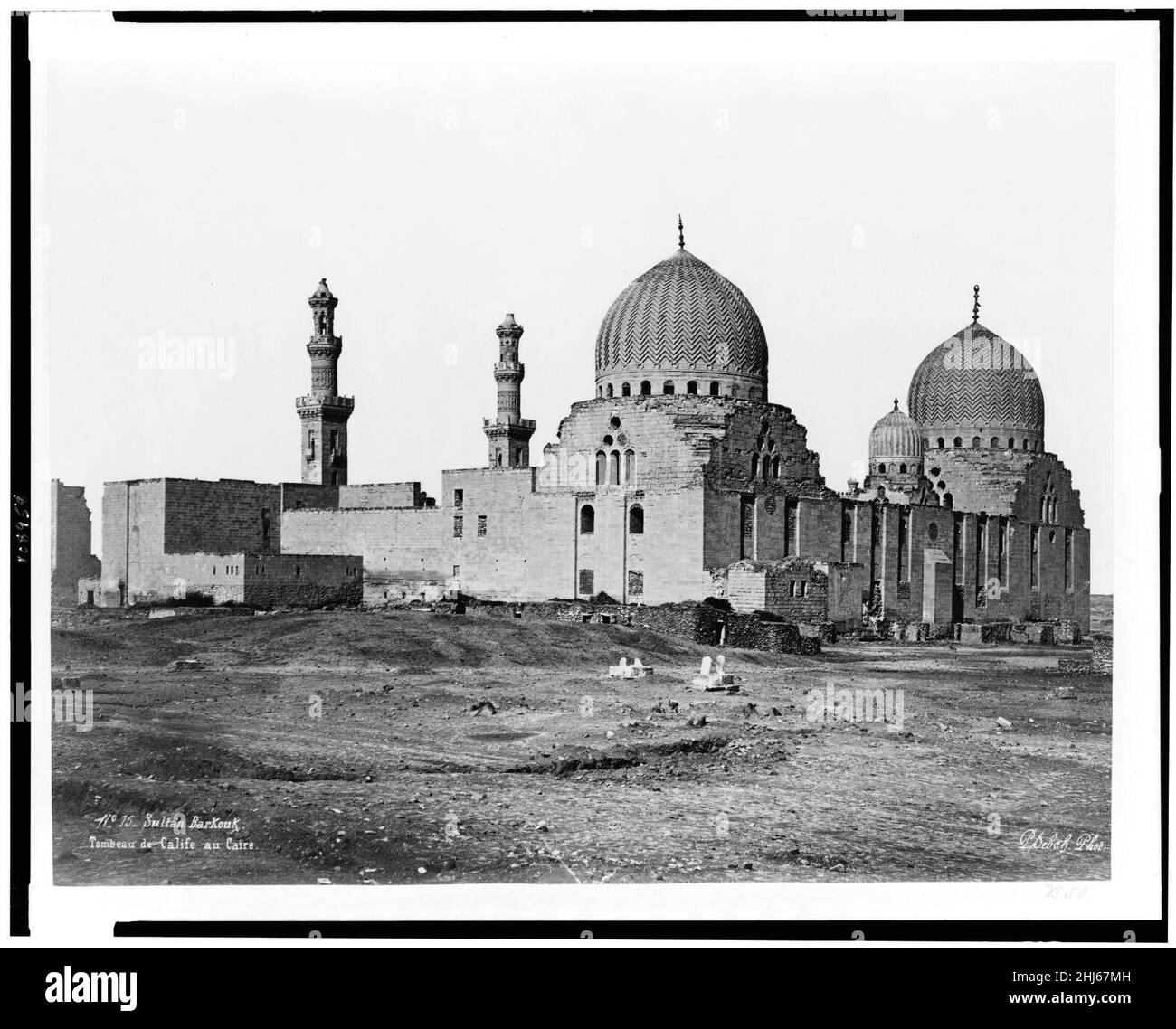 Sultan Barkouk. Tombeau de Calife au Caire - P. Sebah, Phot Stock Photo ...