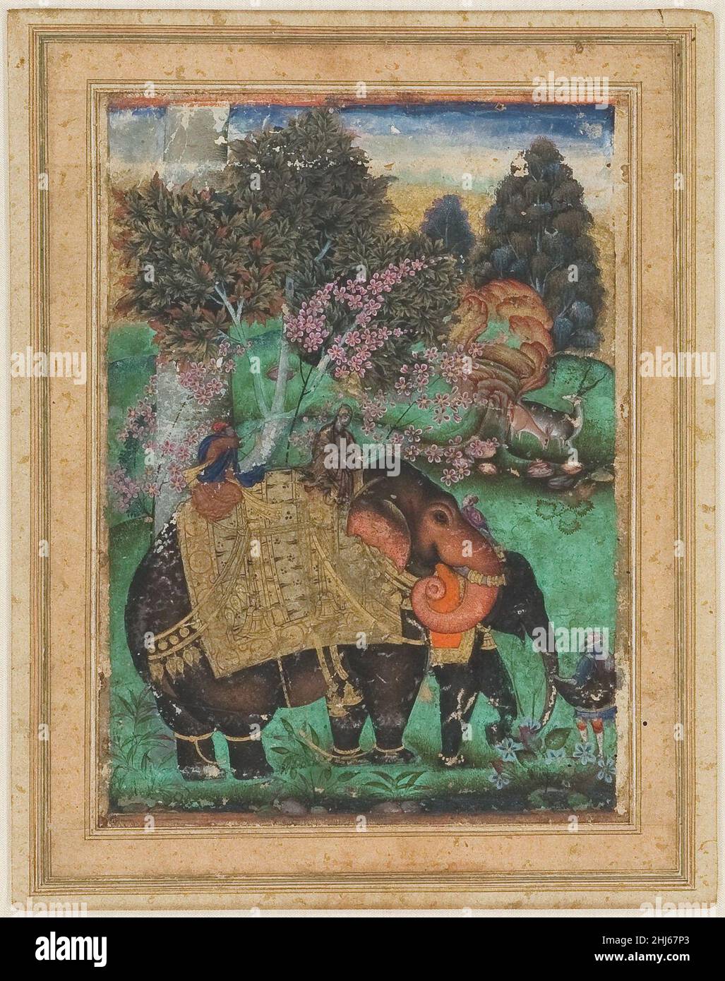 Sultan Ibrahim Adil Shah II Riding His Prized Elephant, Atash Khan ...