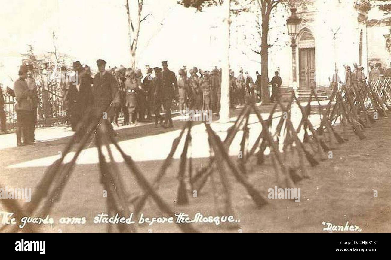 Sultan's Guard arms stacked before the Mosque Stock Photo - Alamy