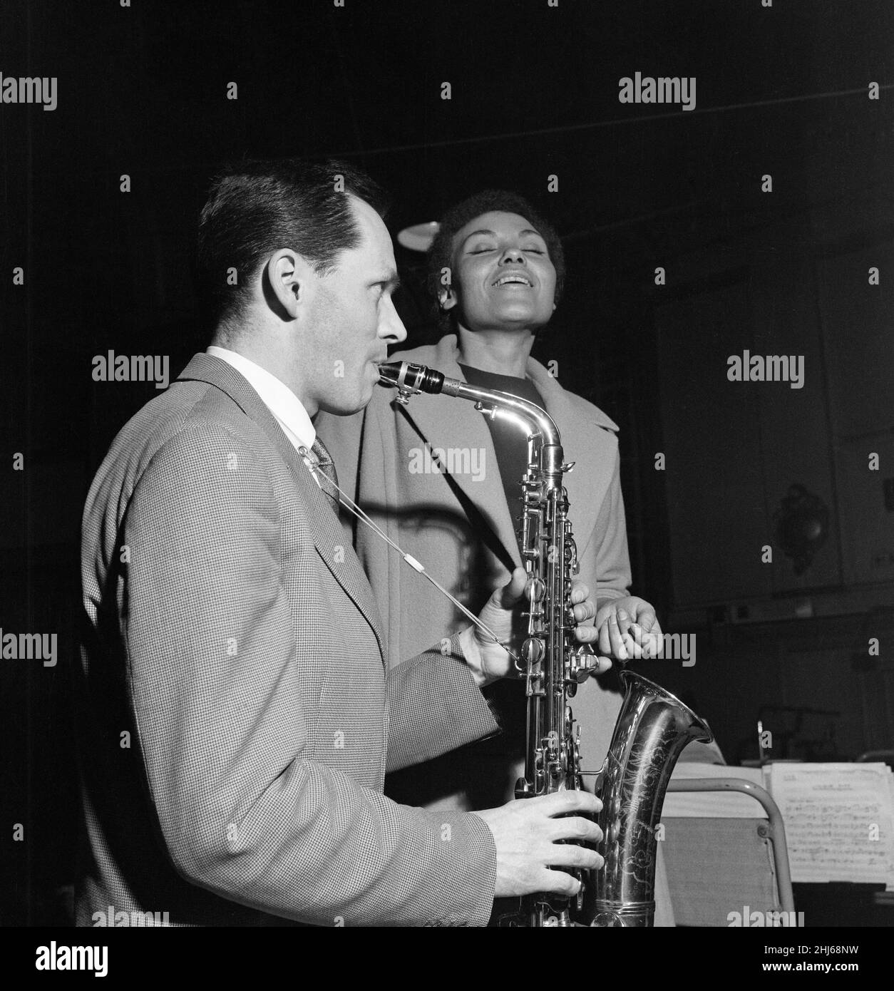 Singer Cleo Laine with her husband Johnny Dankworth. 19th March 1958 ...