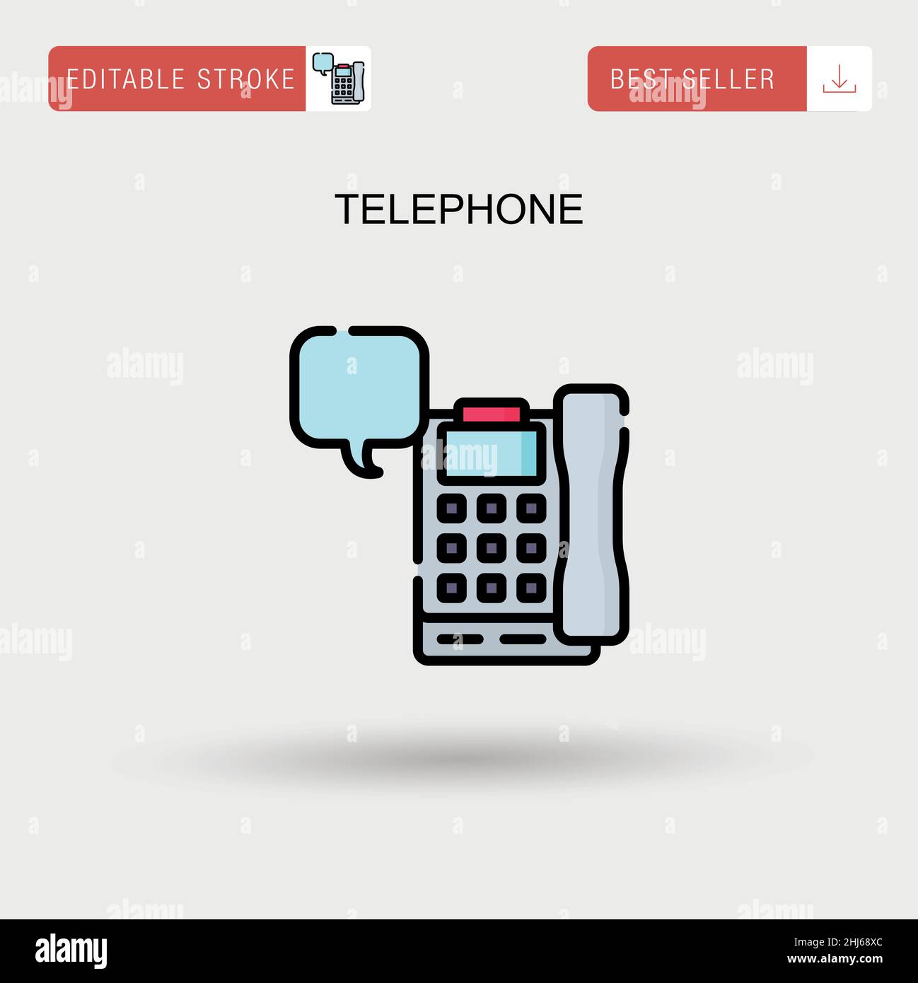 Telephone Simple vector icon Stock Vector Image & Art - Alamy