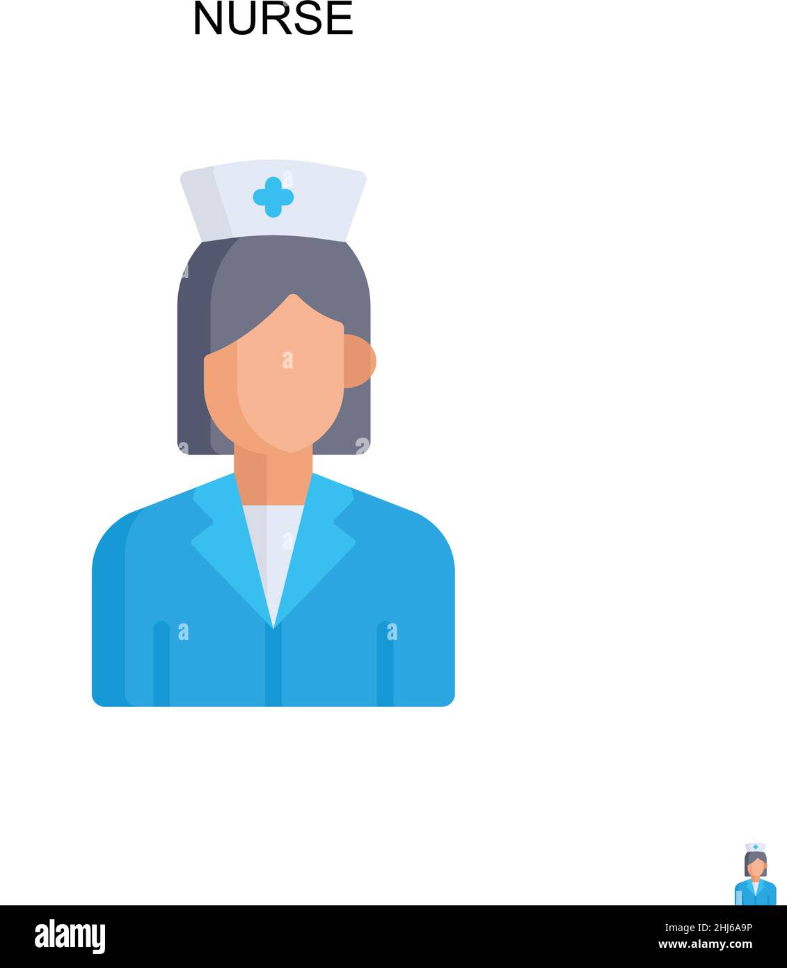 Nurse Simple vector icon. Illustration symbol design template for web ...