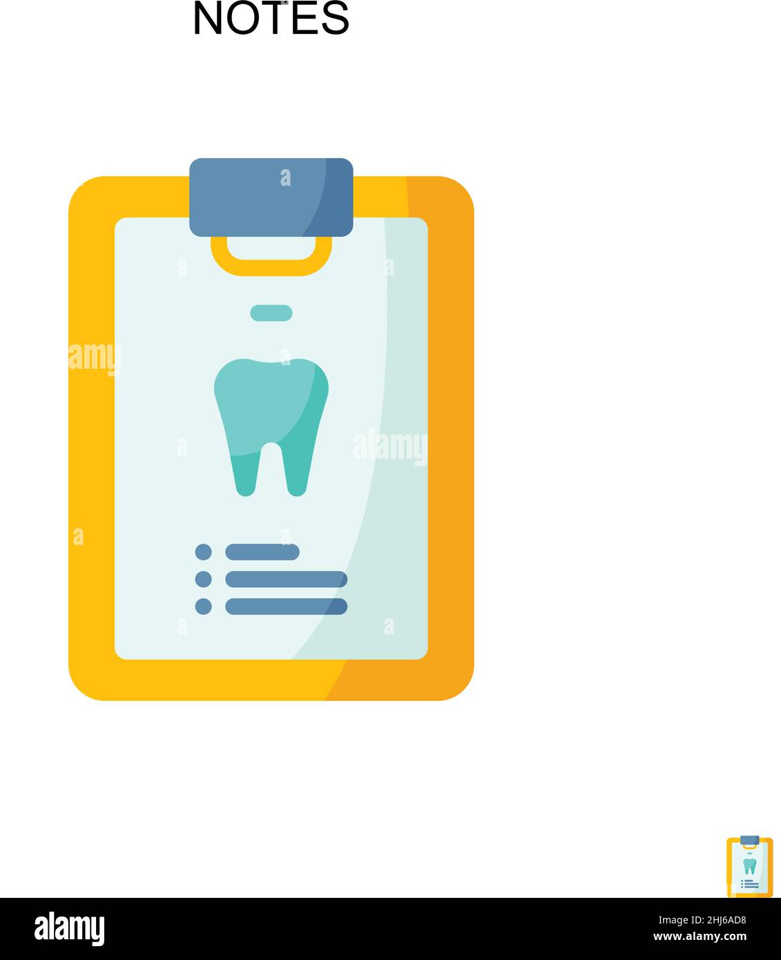 Notes Simple vector icon. Illustration symbol design template for web ...