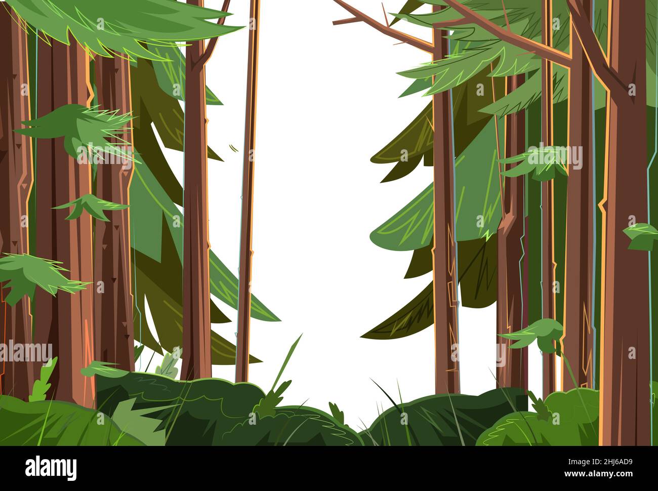 Thick tree trunks Stock Vector Images - Alamy